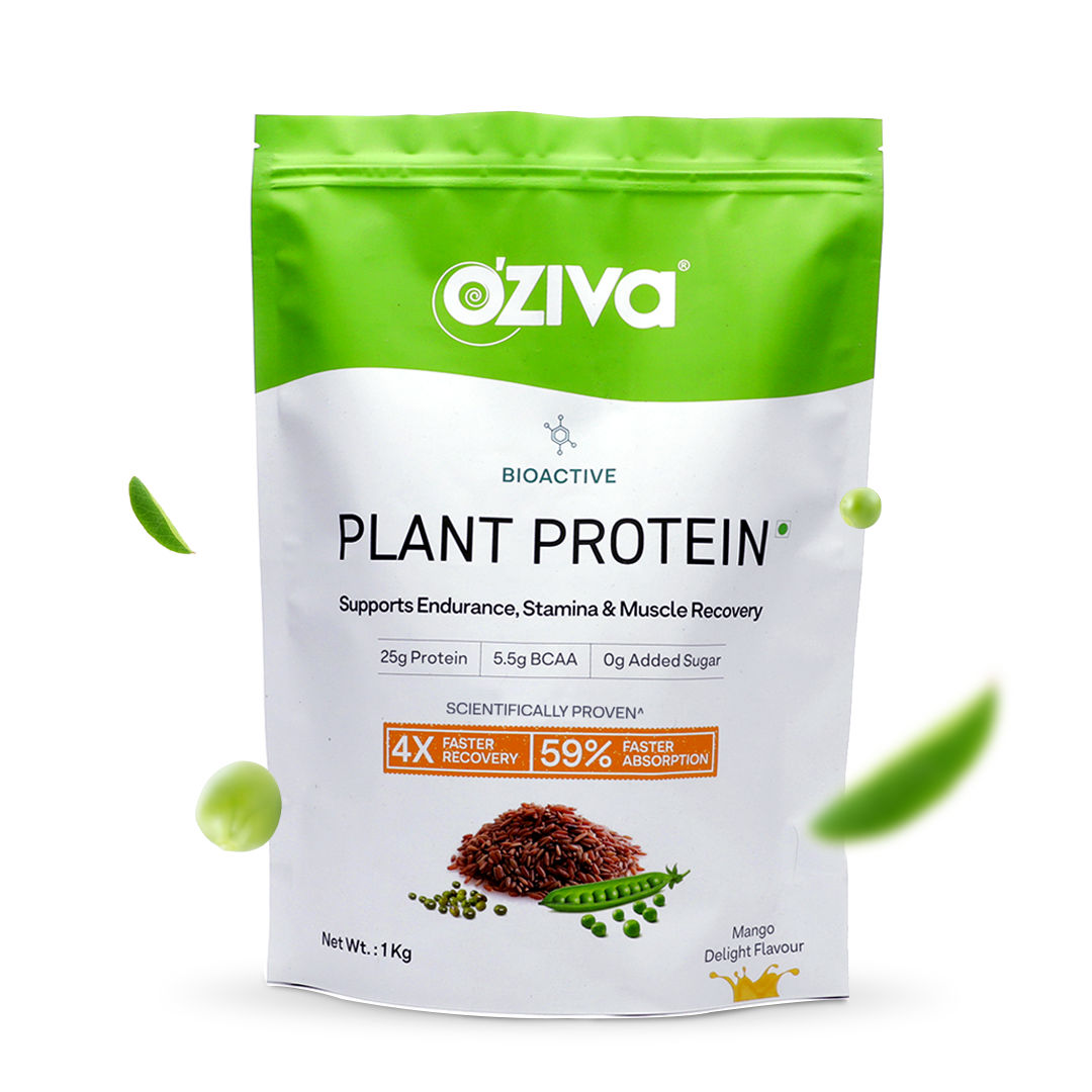 OZiva Bioactive Plant Protein (25g Vegan Protein) for Endurance ...