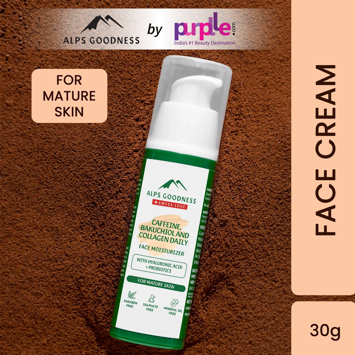 Alps Goodness Caffeine, Bakuchiol and Collagen Daily Face Moisturizer ...