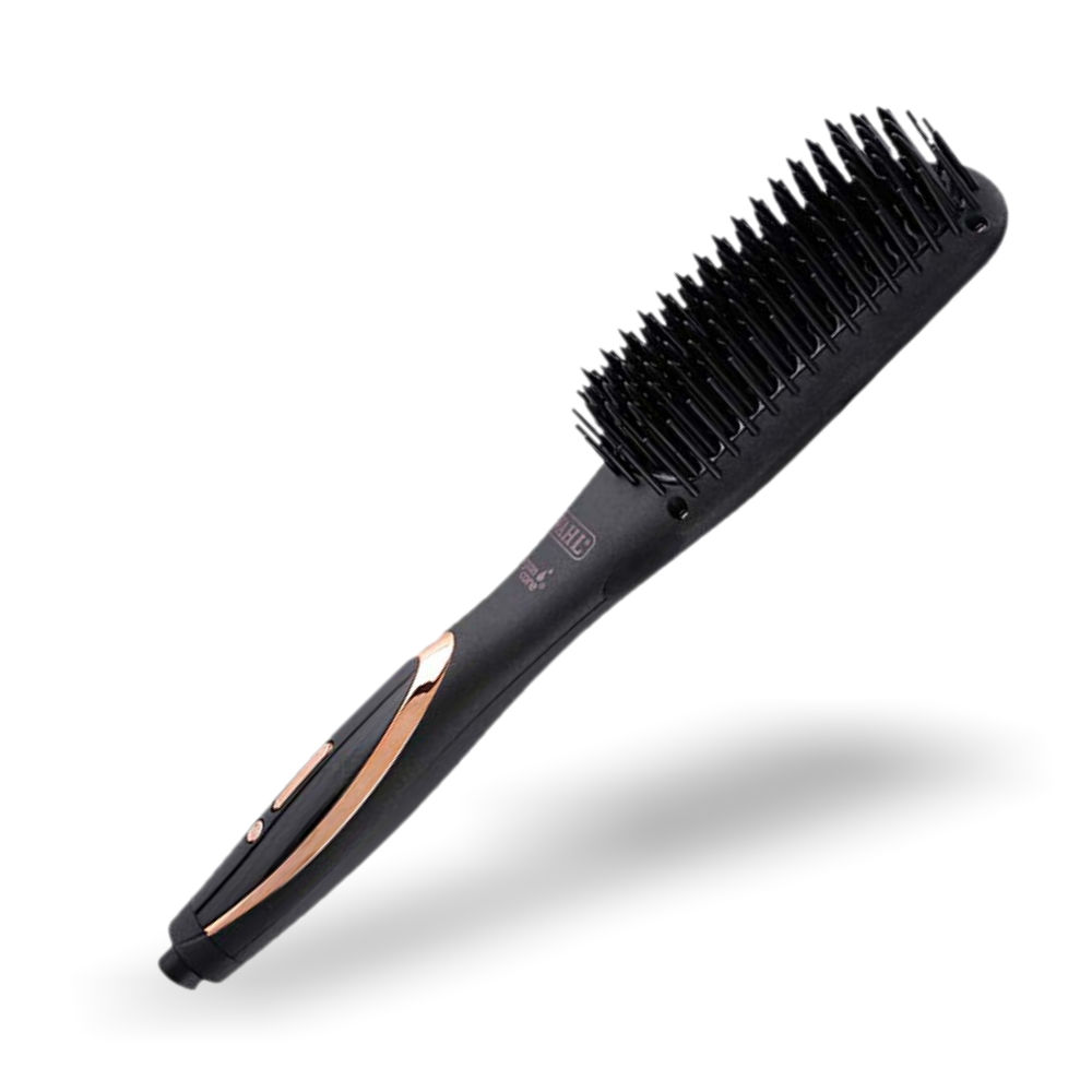 Wahl WCMS8-1724 Argan Care Smart Brush Hair Straightner, Argan Oil ...