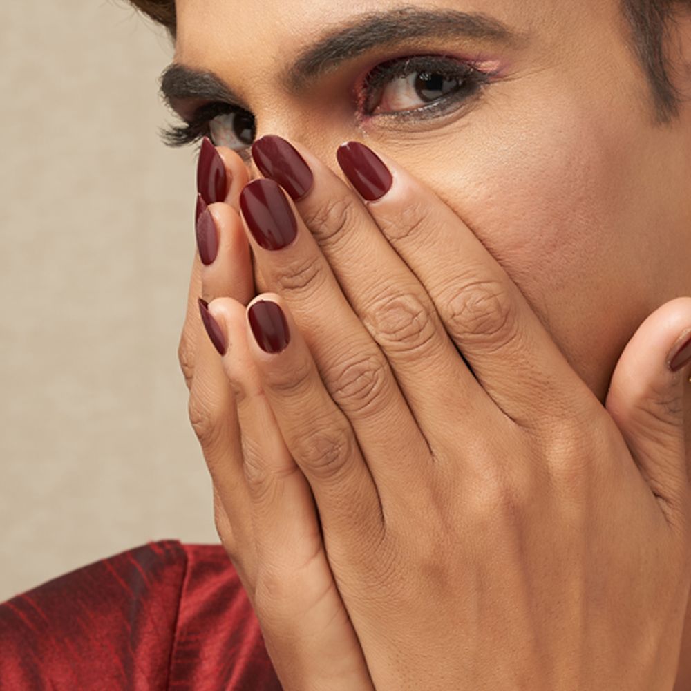 Lick 24 Pcs Reusable False/Artificial/Fake Stick on Nails Extension ...