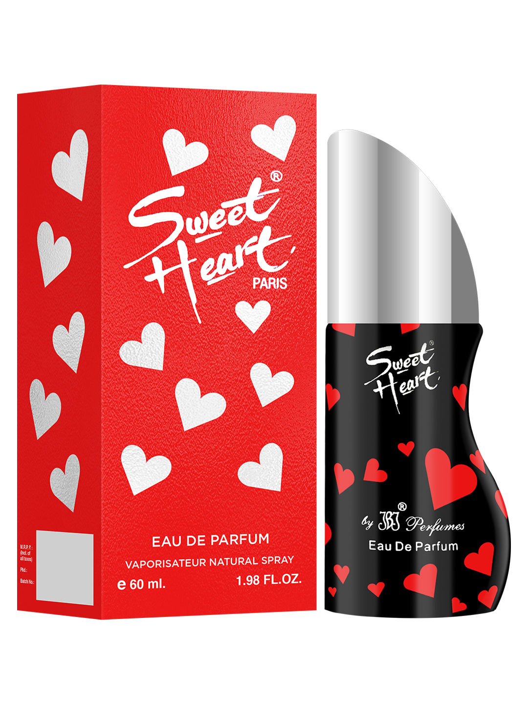 Sweet Heart Red long lasting Parfum, 60ml