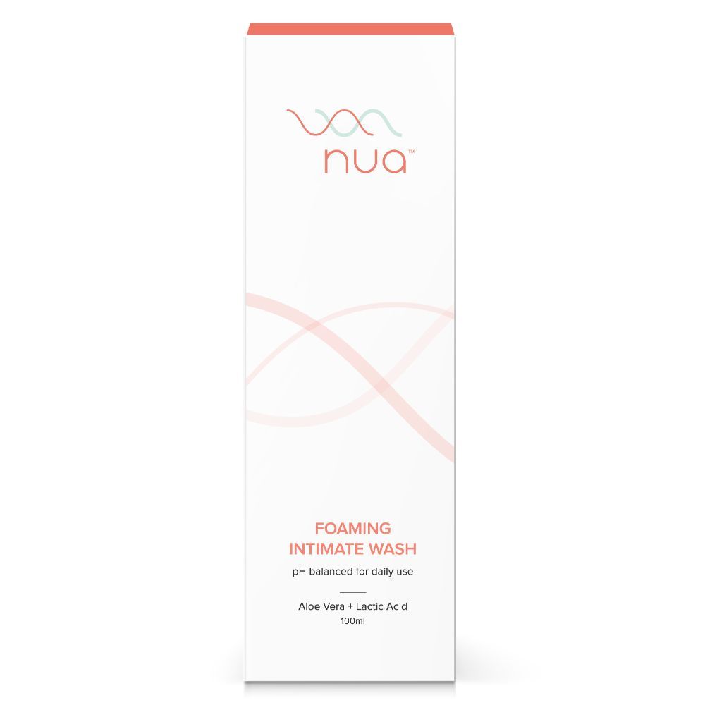 Nua Foaming Intimate Wash with Aloe Vera + Lactic Acid, 100ml
