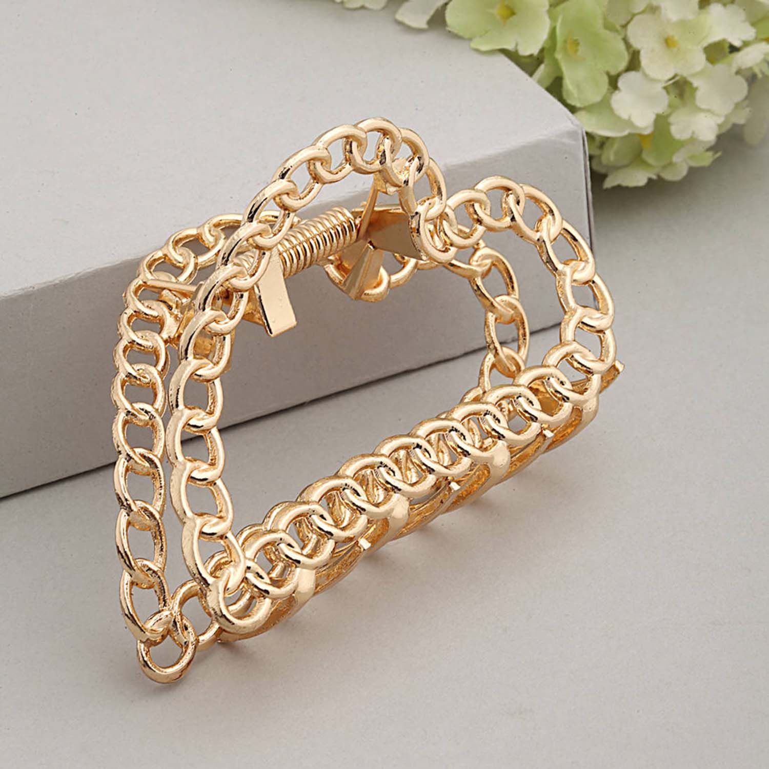 Ferosh Gold Chain Hair Clutch