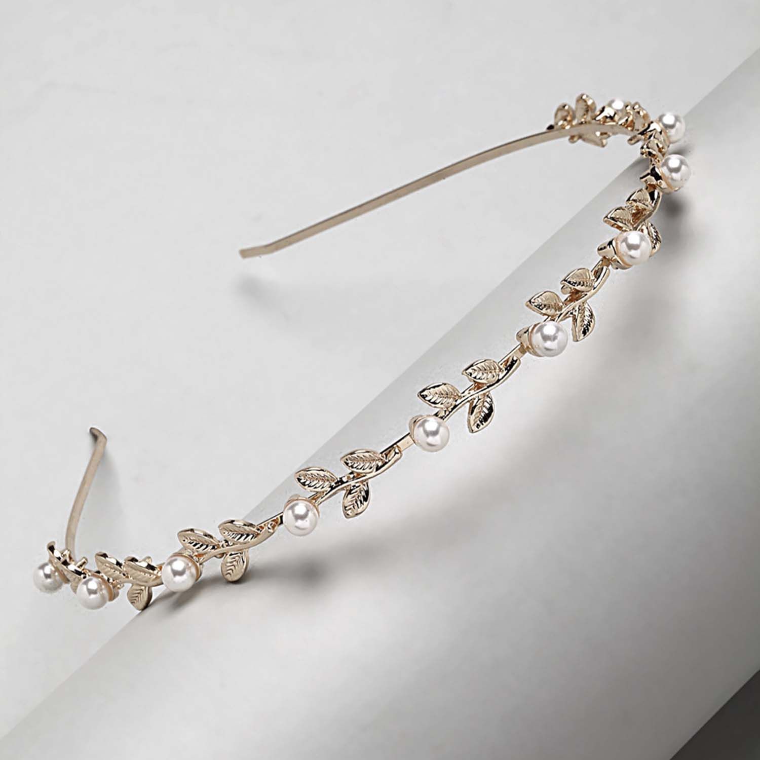Ferosh Zuri Pearl And Leaf Hairband
