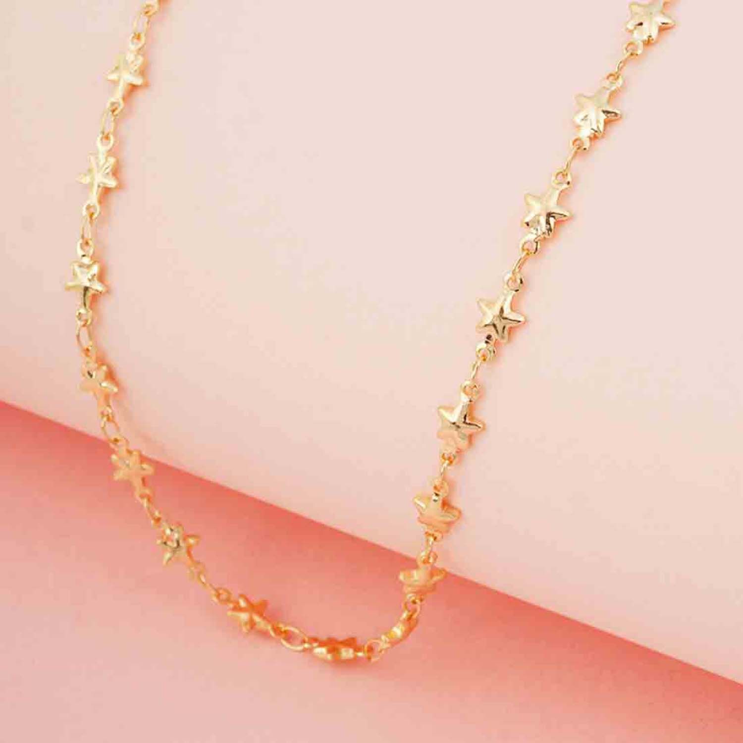 Ferosh Gold Star Chain Necklace