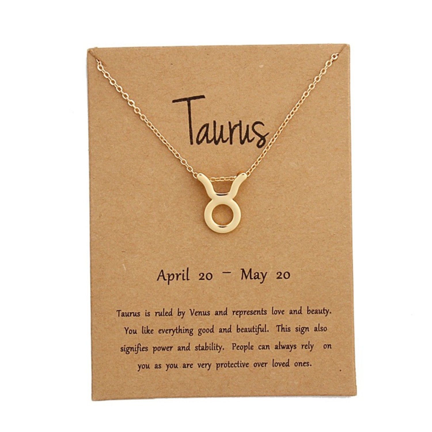 Rack Jack Zodiac Star Sign Pendant Necklace - Gold Colour| Birthday ...