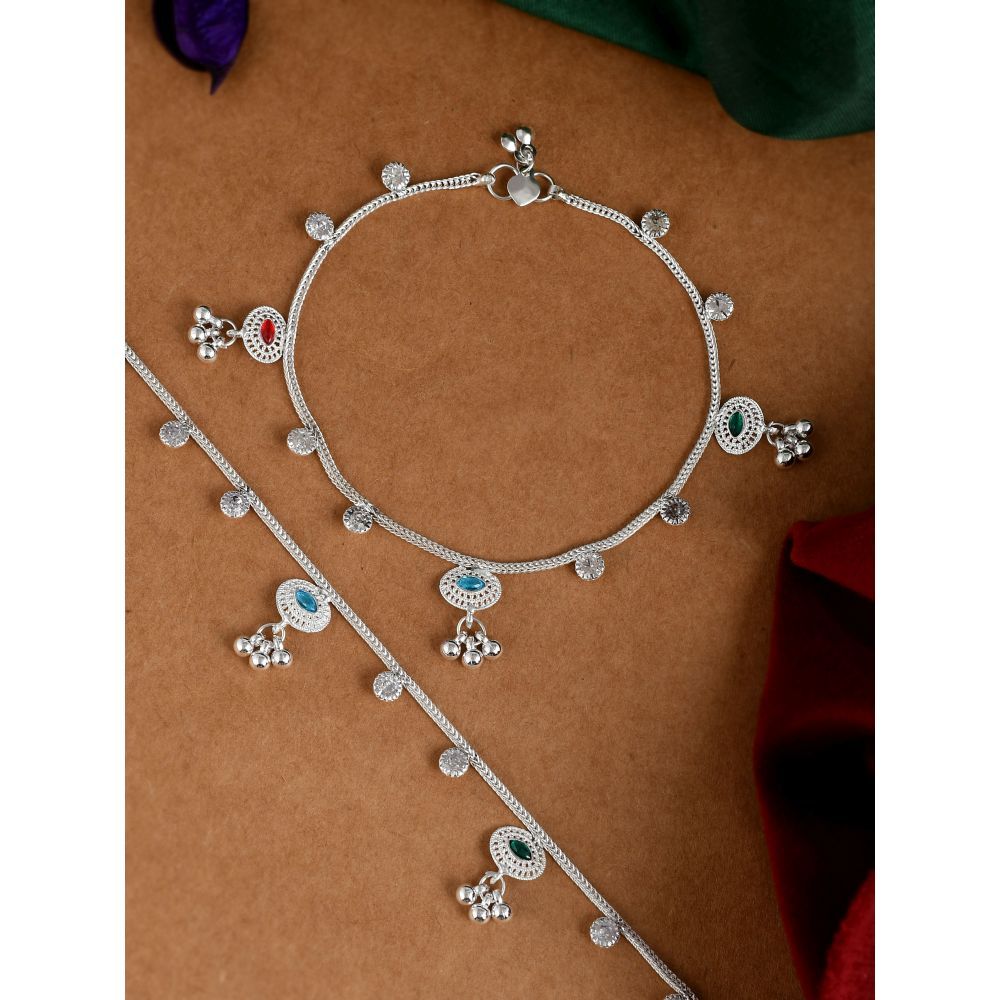 Silvermerc Designs Modern Silver Anklets Traditional Everyday Wear ...