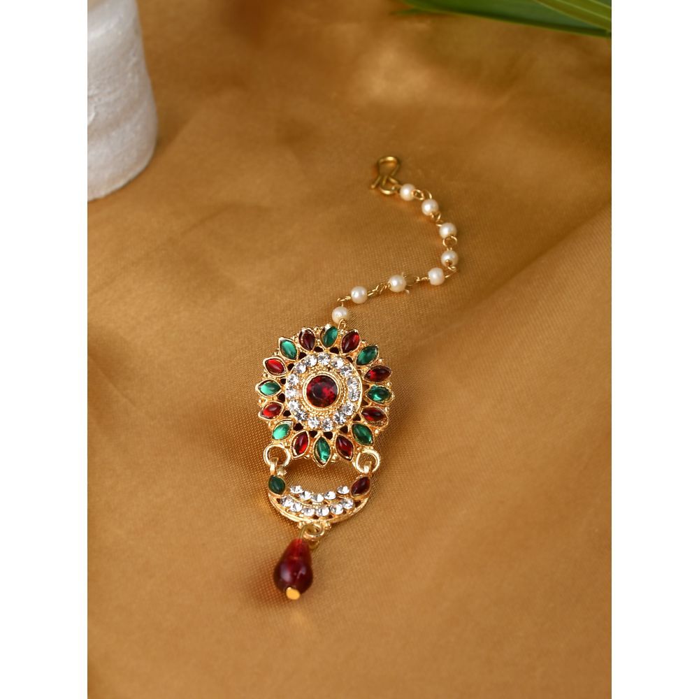 Silvermerc Designs Gold plated partywear Borla mangtika