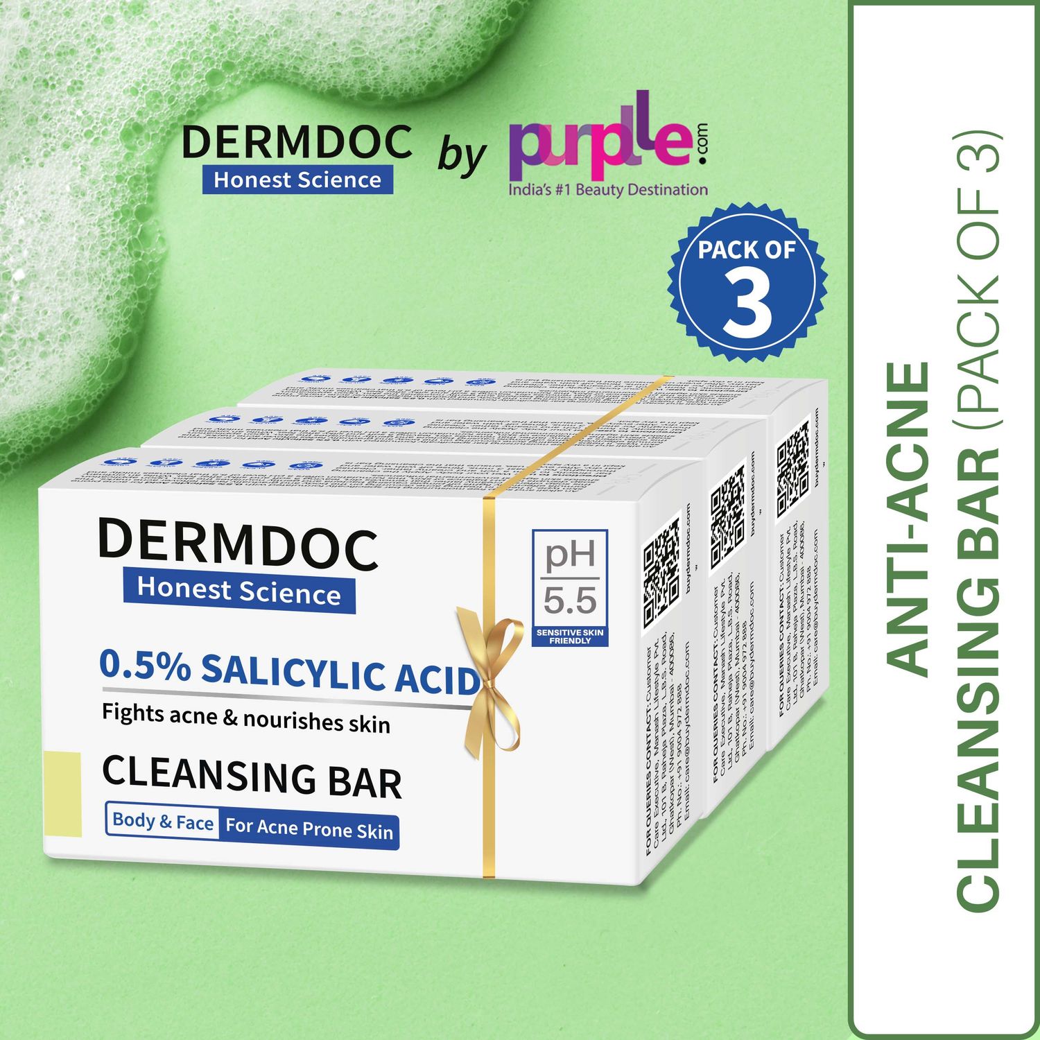DermDoc Anti-Fungal Cleansing Pack of 3