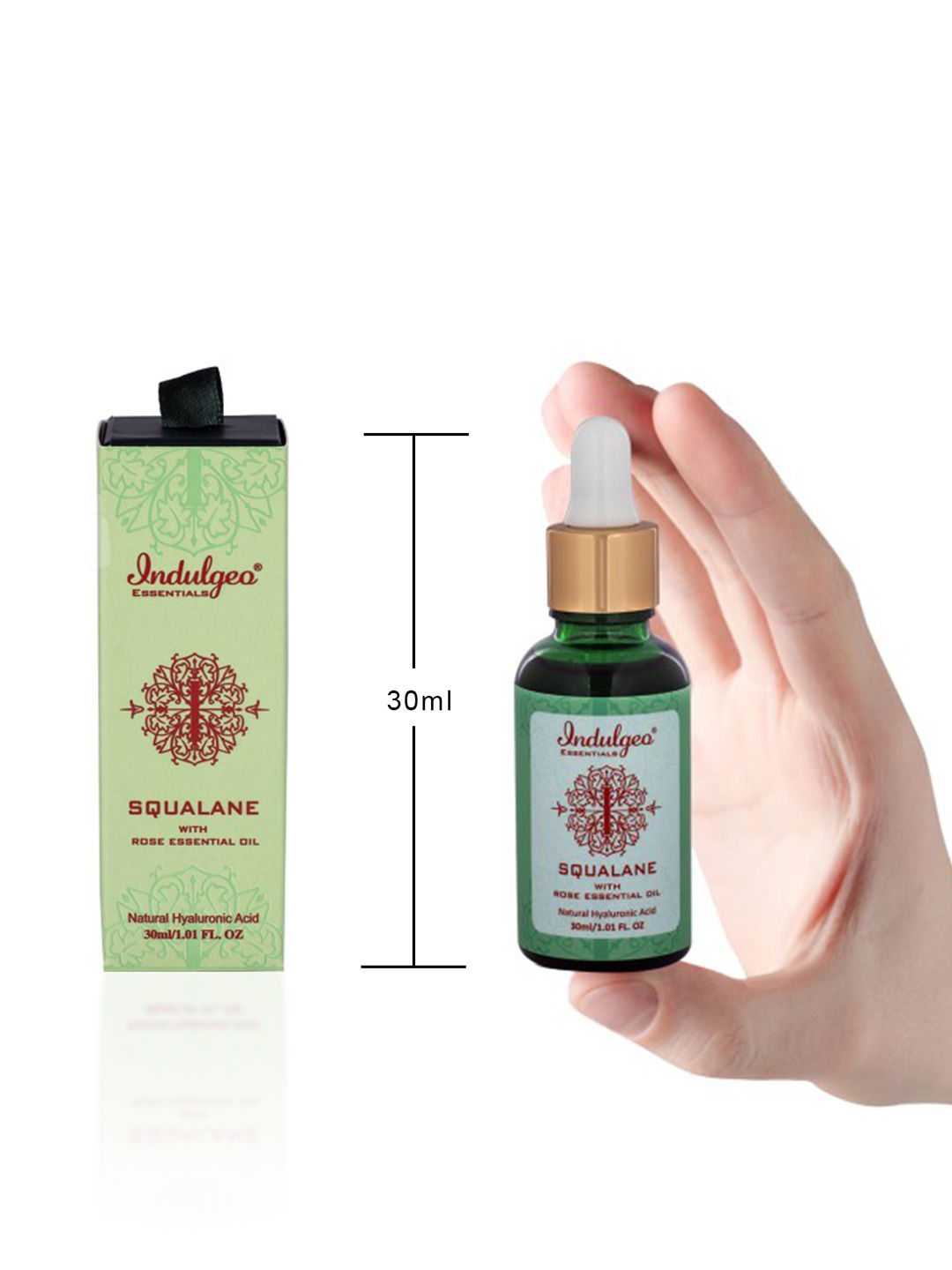 Indulgeo Essentials Squalane With Plant Derived Hyaluronic Acid 30ml