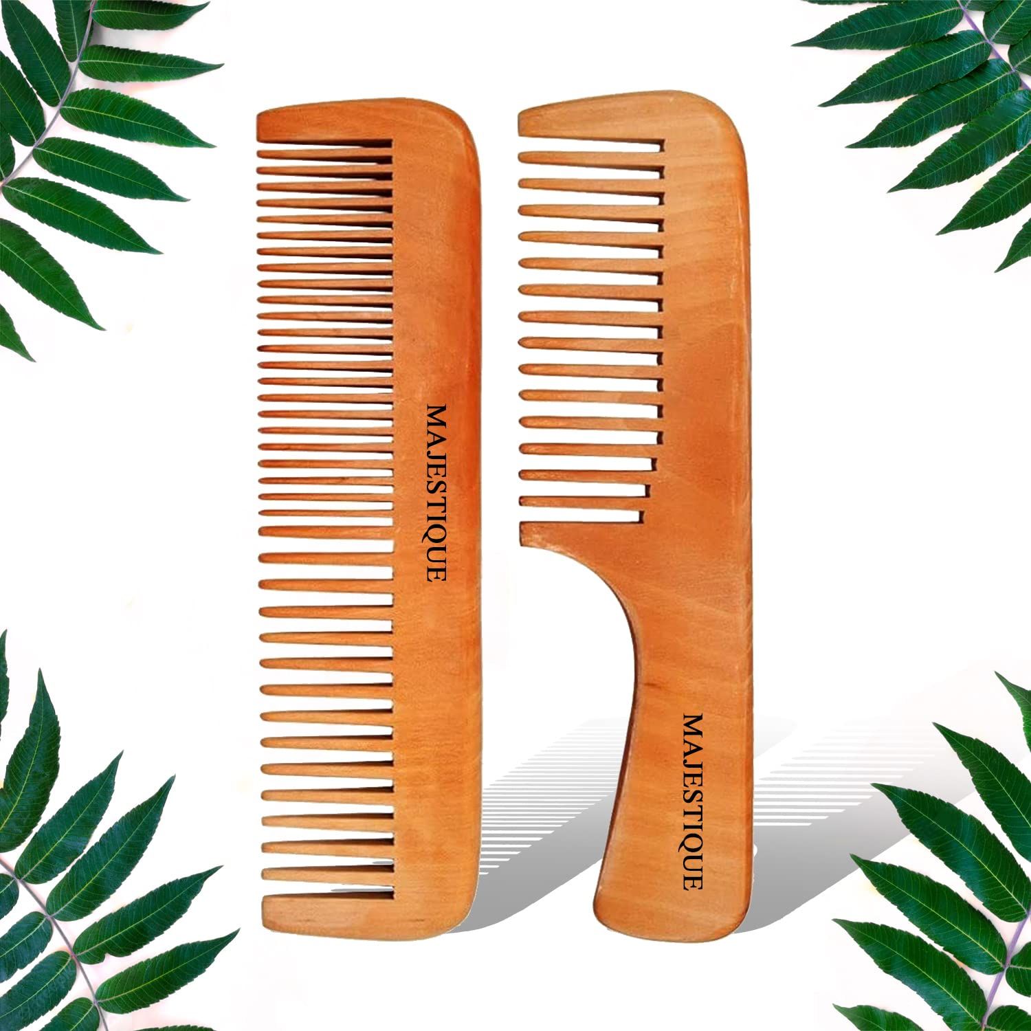 Majestique. Wooden Hair Comb for Women, Anti-Static & No Snag, Wodden ...