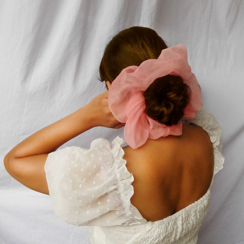 Soho Boho Studio Peachy pink Cloud Oversized Scrunchies