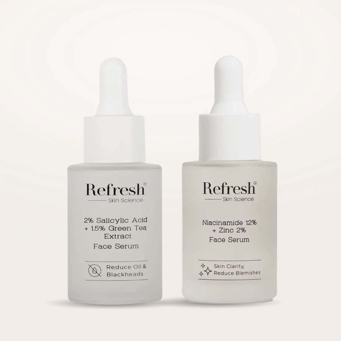 Refresh Skin Science Combo Pack - Salicylic Acid and Niacinamide Face Serum