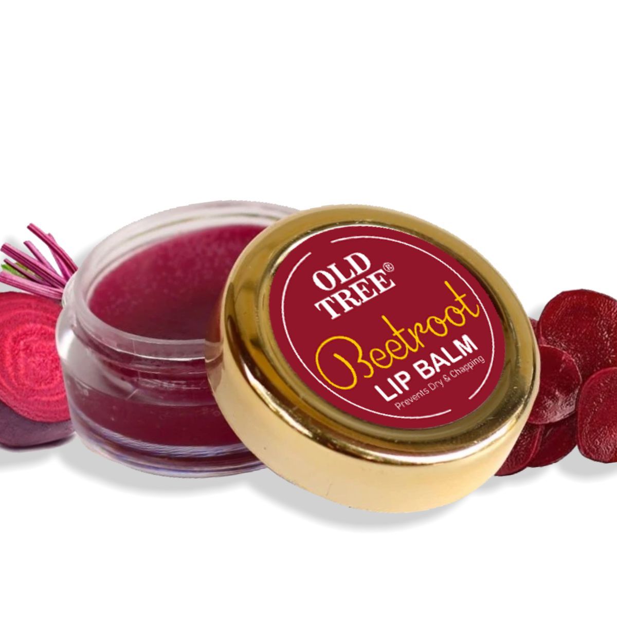 Old Tree Beetroot Lip Balm for dry and chapped lips 8gm.