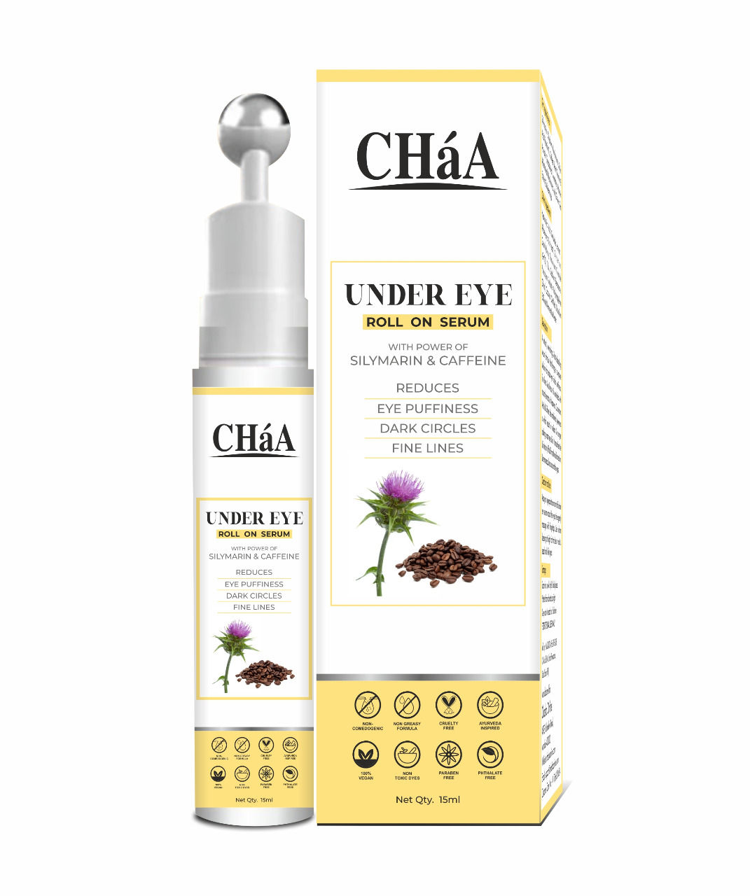 CHaA Under Eye Serum with Massage Roller