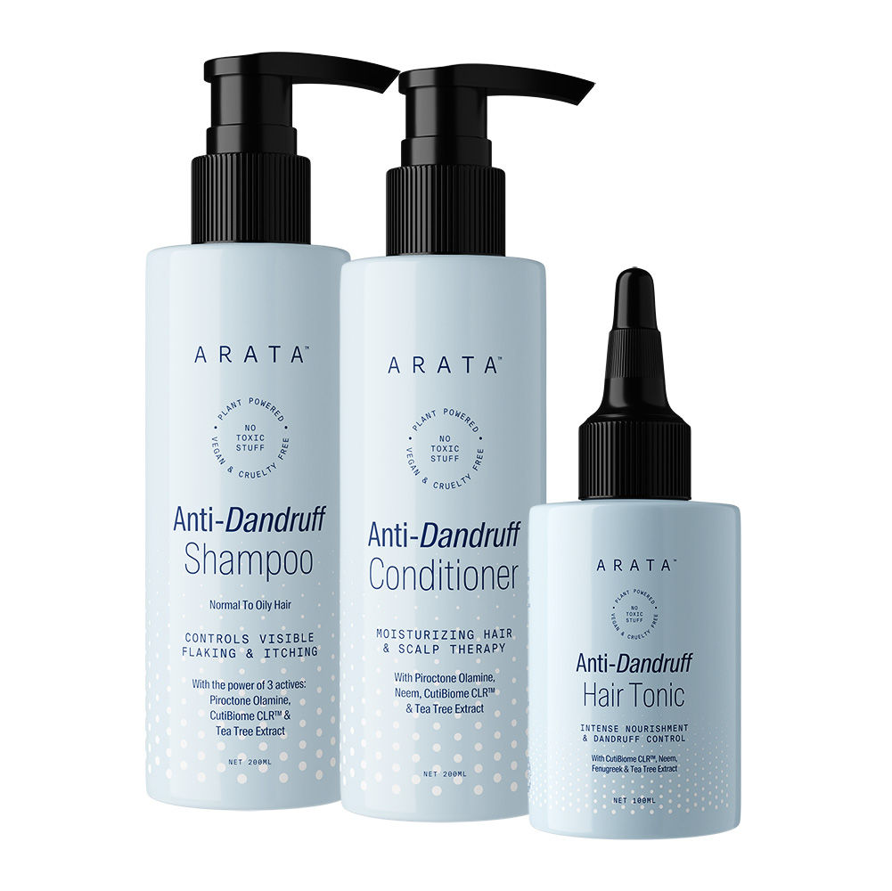 Arata Dandruff Defence Combo For Normal To Oily Hair | Anti-Dandruff ...