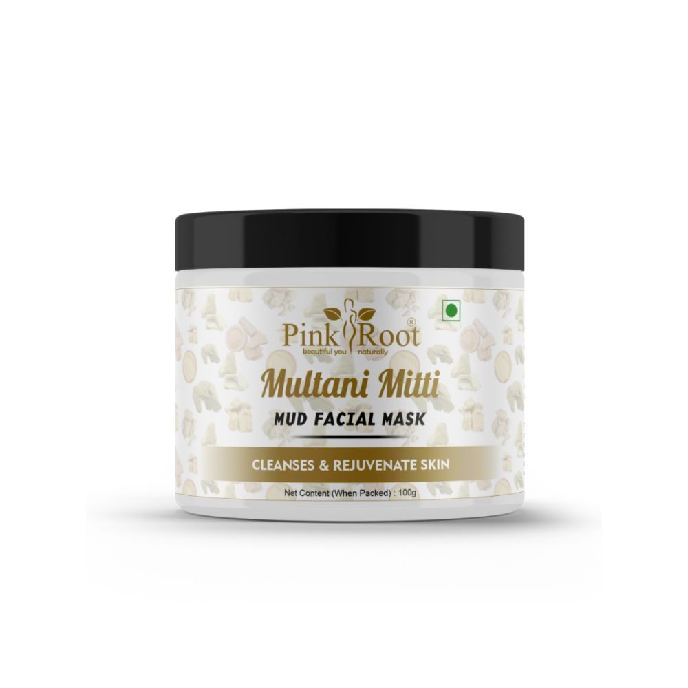 Pink Root Multani Mitti Facial Mud Mask 100gm