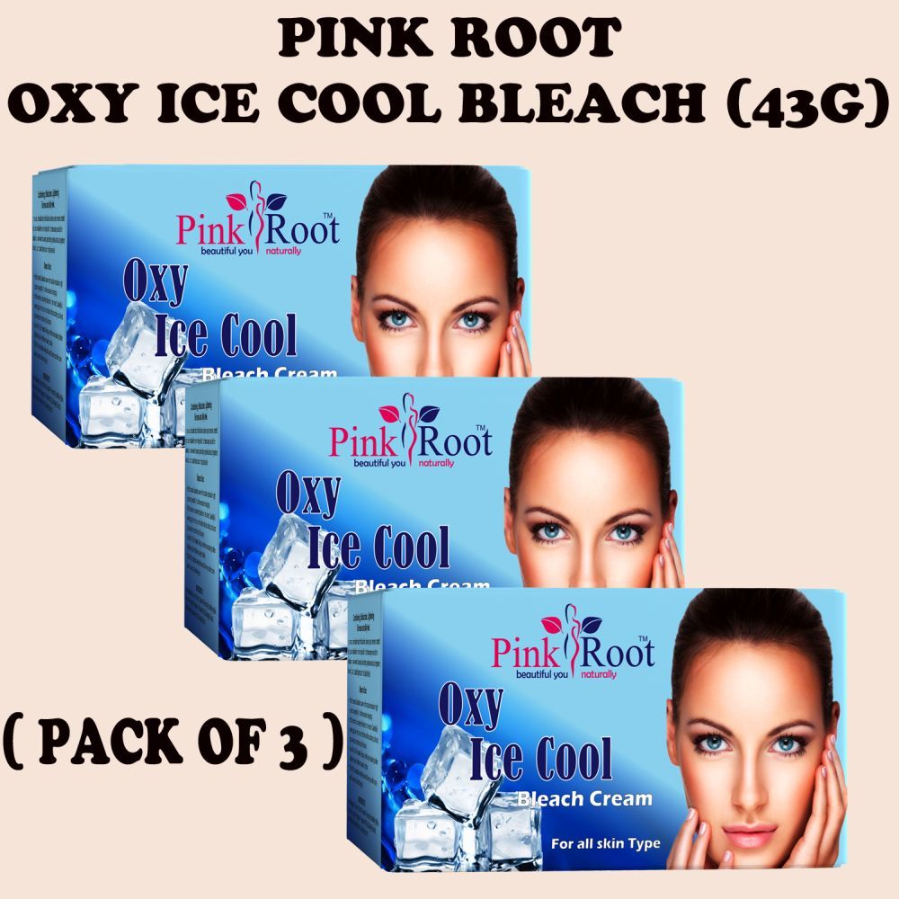 Pink Root Oxy Ice Cool Bleach Cream 50gm, Pack of 3