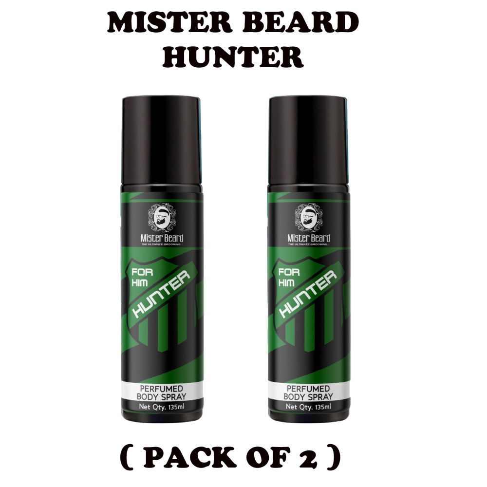 Mister Beard Hunter Perfumed Body Spray, Pack of 2