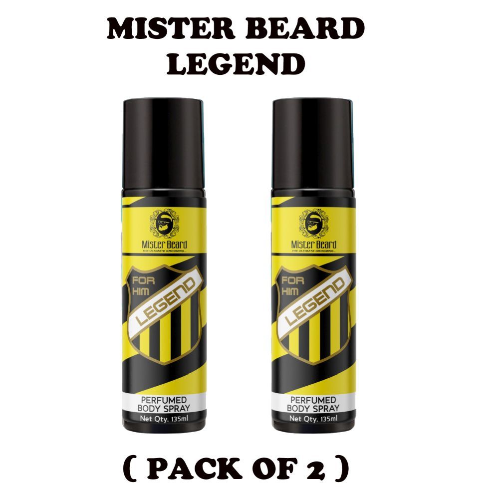 Mister Beard Legend Perfumed Body Spray, Pack of 2