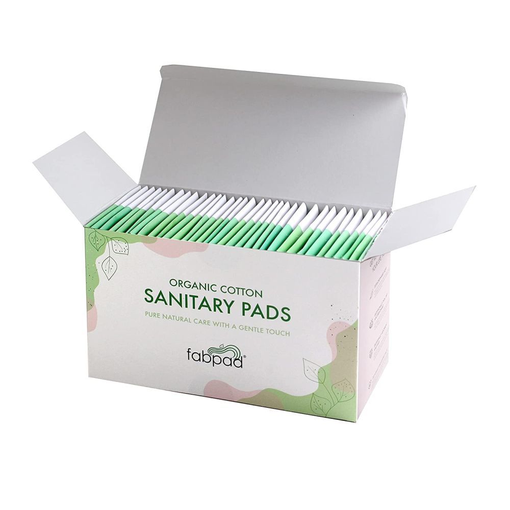 FabPad Organic Cotton Ultra Thin Rash Free Sanitary Pads with ...