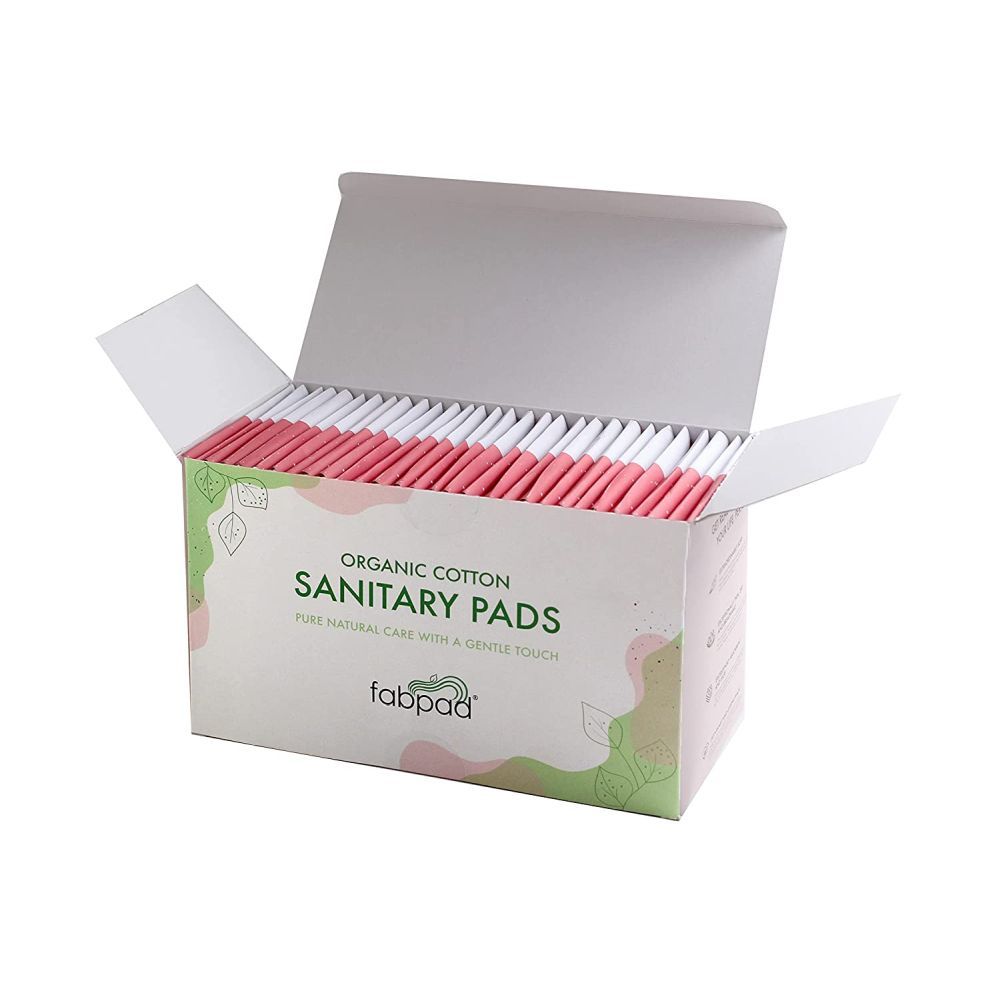 FabPad Organic Cotton Ultra Thin Rash Free Sanitary Pads with ...