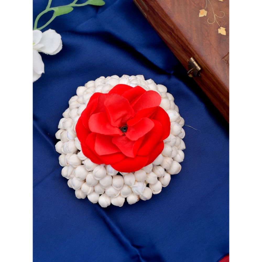 Silvermerc Designs Mogra Beni Rose Centre Bun Juda Cover