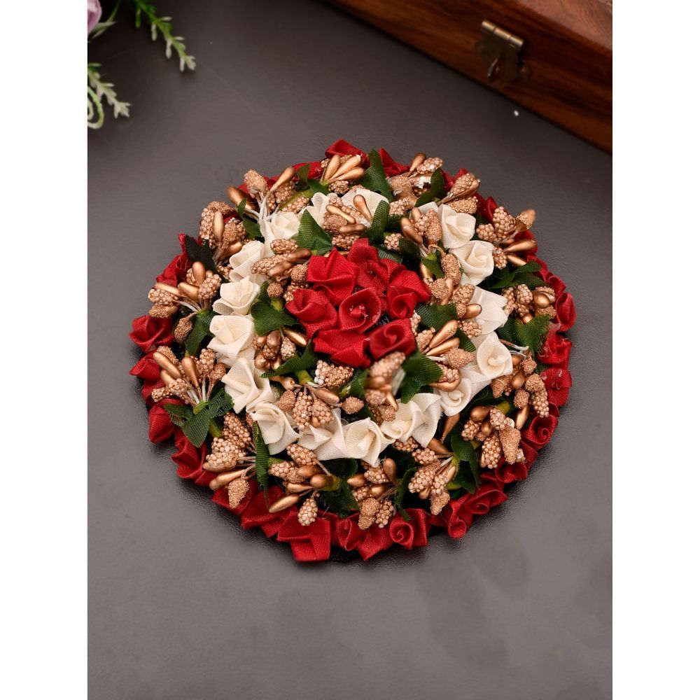 Silvermerc Designs Multi Flower Artificial Hair Bun Cover
