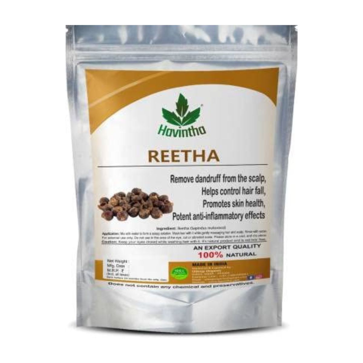 Natural Reetha / Aritha (Raw form) (227 g)