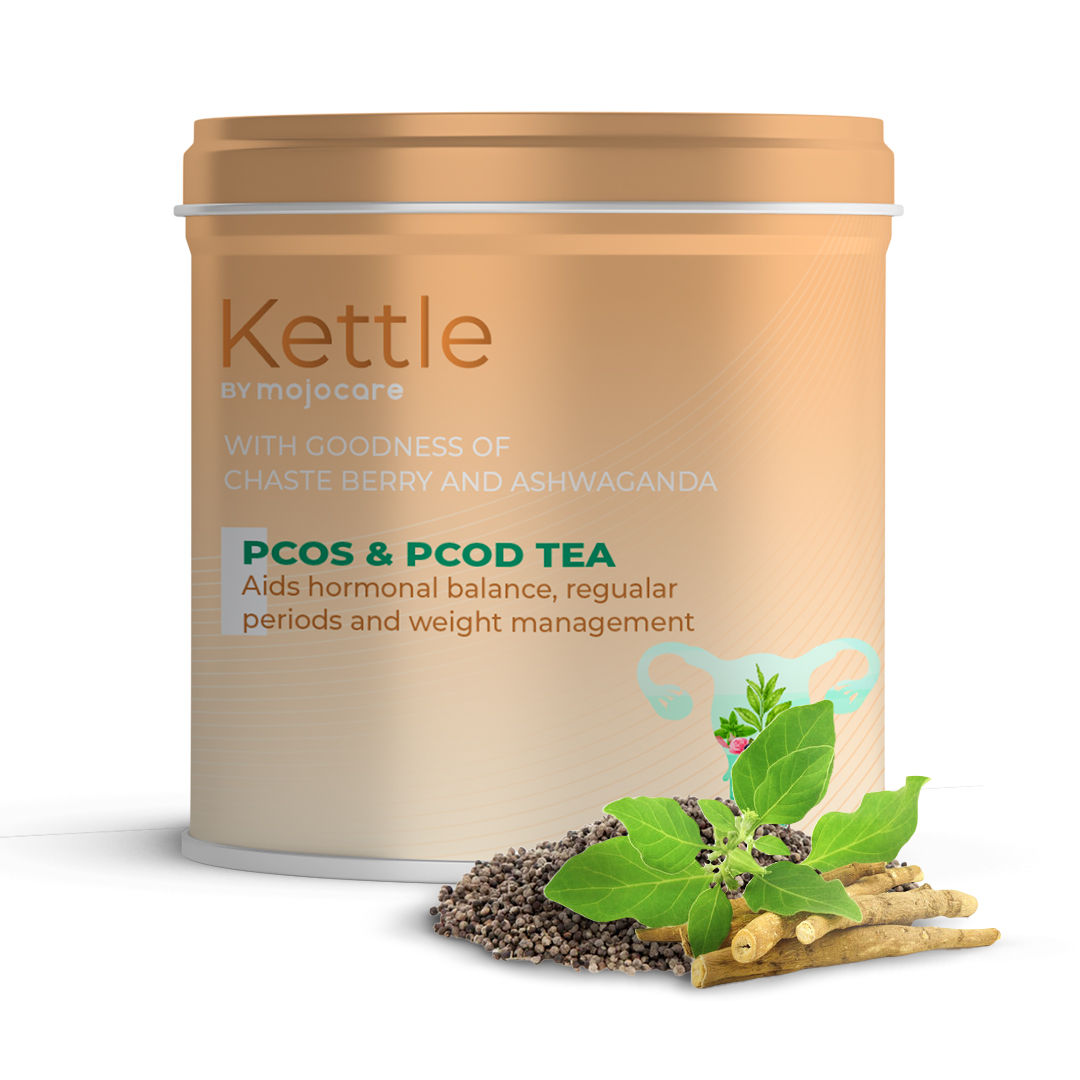 Mojocare Kettle PCOS & PCOD Tea - 50g | With Ashwagandha and Chaste ...