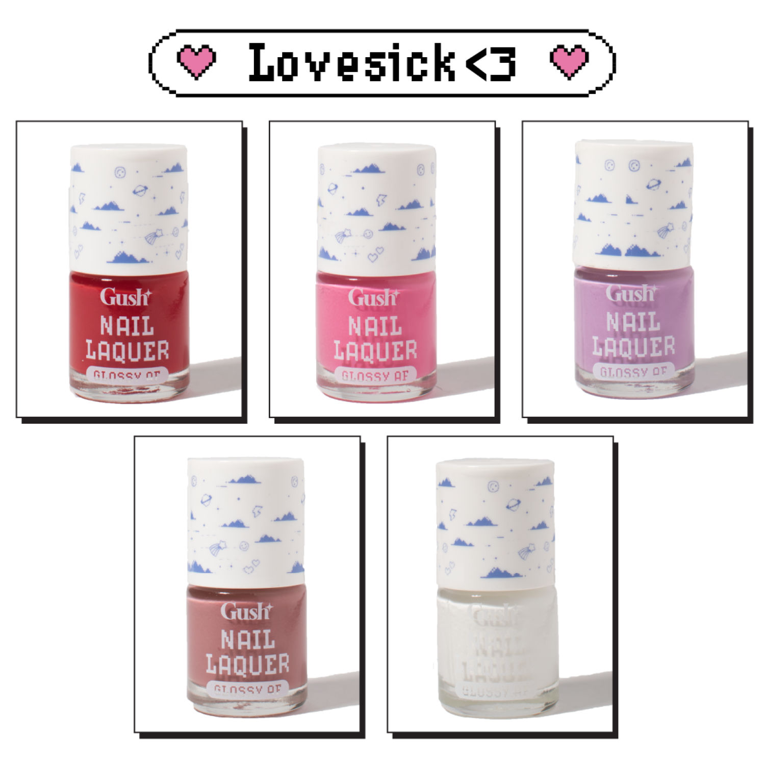 Gush Beauty Nail Laquer Combo- Lovesick
