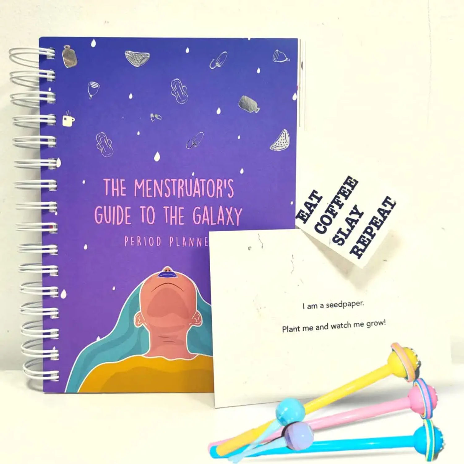 Lemme Be Period Planner Undated Daily Planner Notebook Habit Tracker ...