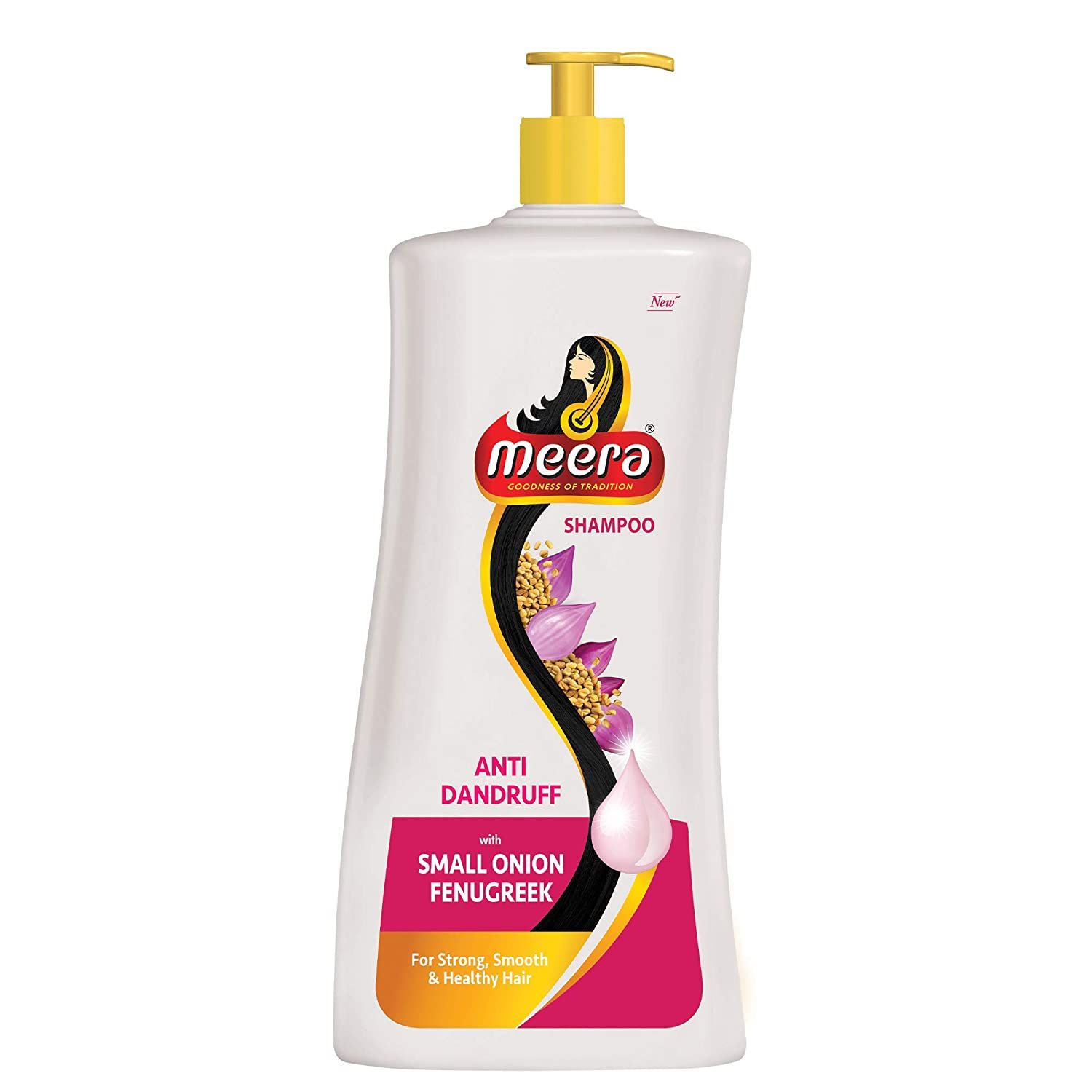 Meera Anti Dandruff Shampoo, With Small Onion and Fenugreek, 650ml