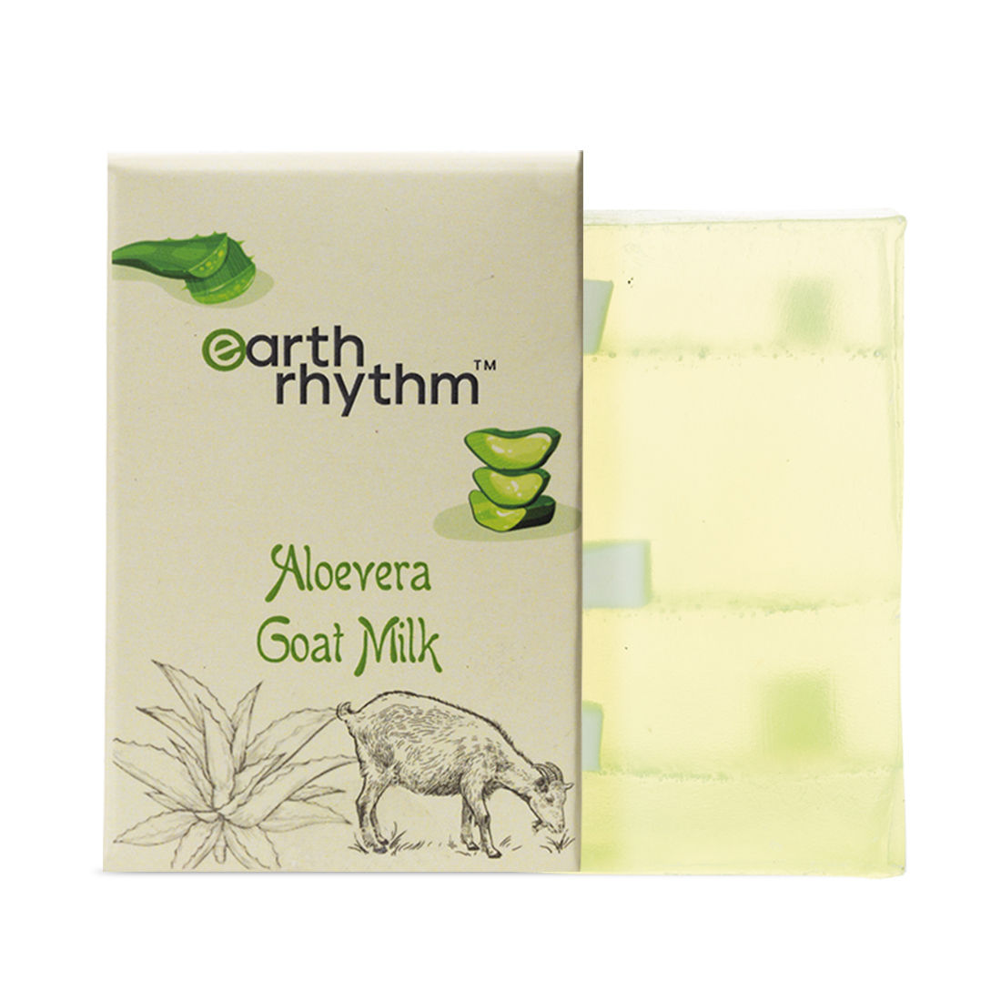 Earth Rhythm Aloe Vera Gel Soap with Goat Milk | Moisturizes Skin ...
