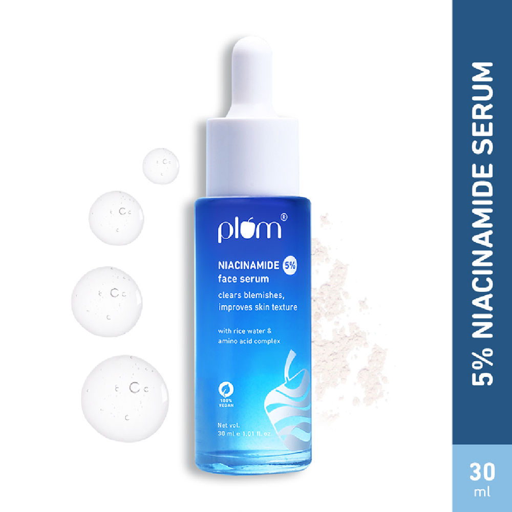 Plum 5% Niacinamide Face Serum | With Rice Water & Amino Acid Complex ...