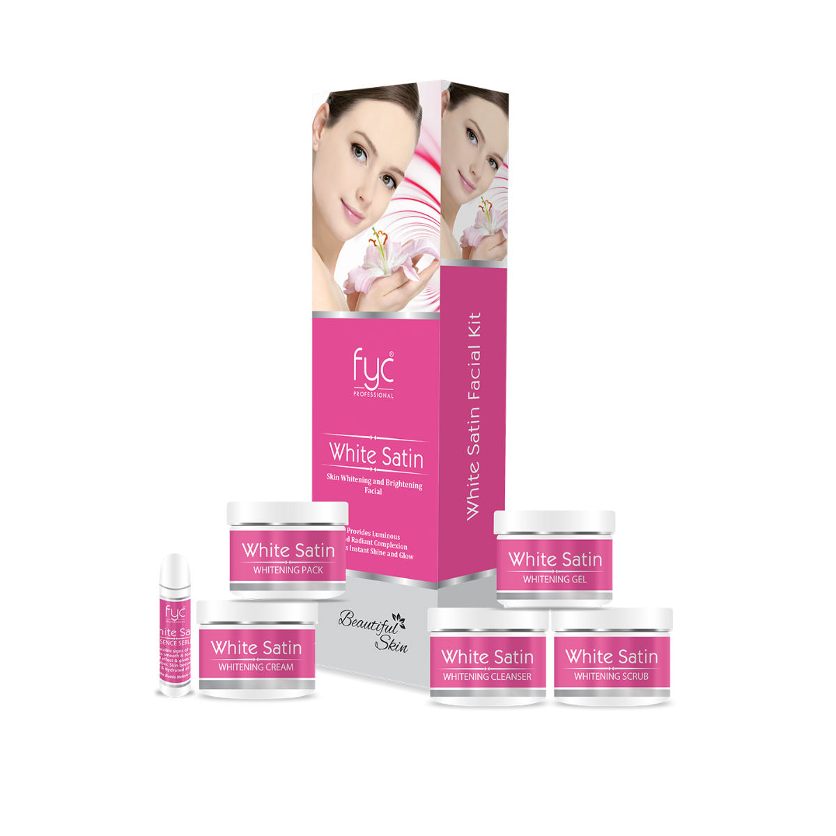 FYC Professional White Satin Whitening & Brightening Facial Kit - 260 gm