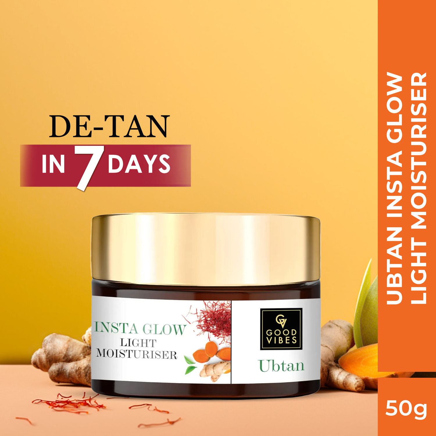 Good Vibes Insta Glow Light Moisturiser - Ubtan 50g