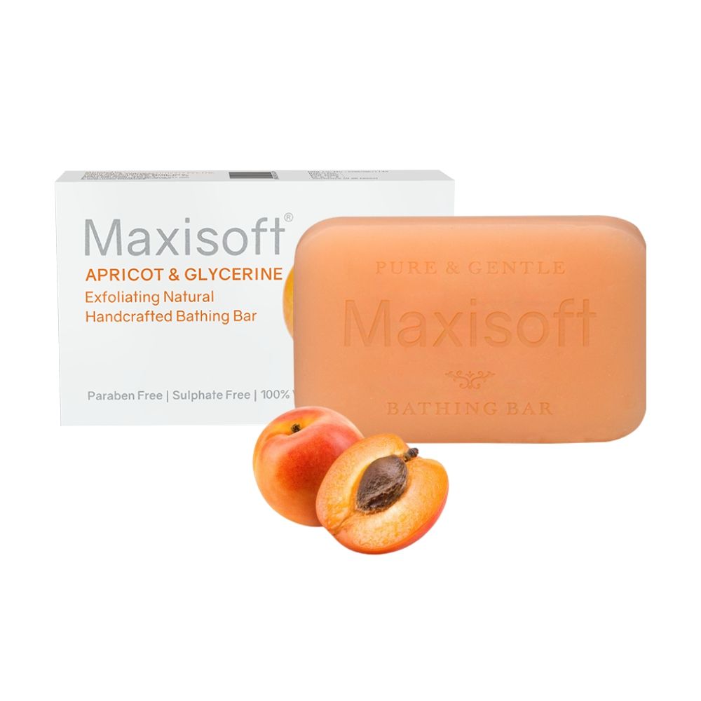 Maxisoft Apricot & Glycerin Exfoliating Bathing Soap |With Apricot Oil ...