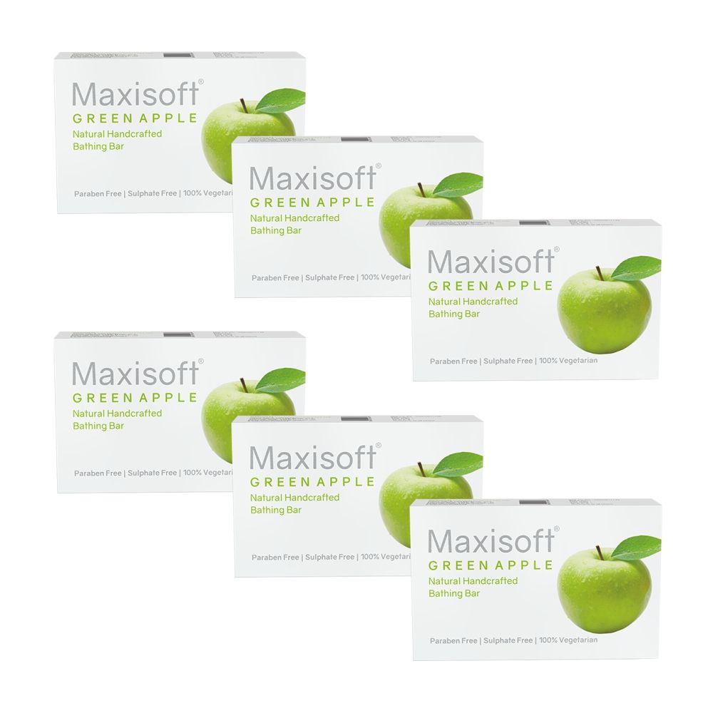 Maxisoft Green Apple Bathing Soap|With Green Apple, Pentavitin, Aloe ...