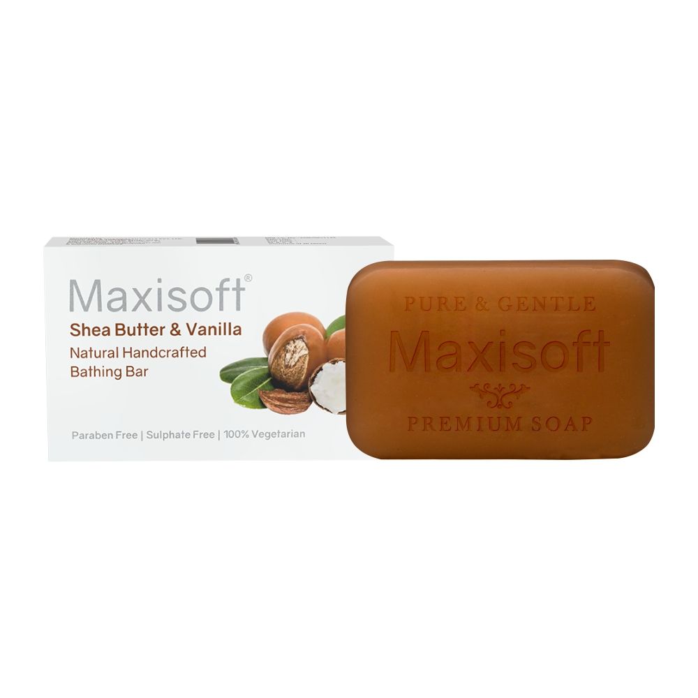 Maxisoft Shea Butter & Vanilla Bathing Soap | Shea Butter, Vanilla ...