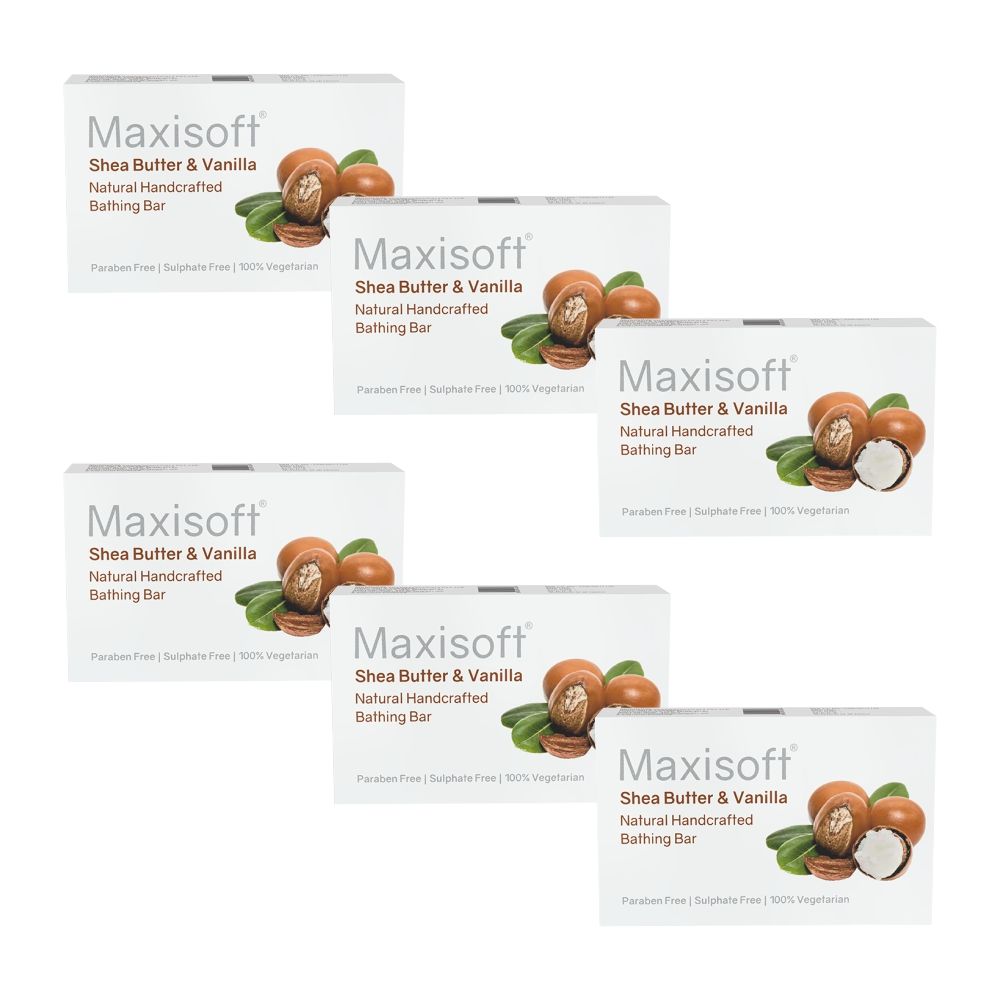 Maxisoft Shea Butter & Vanilla Bathing Soap|With Shea Butter, Vanilla ...