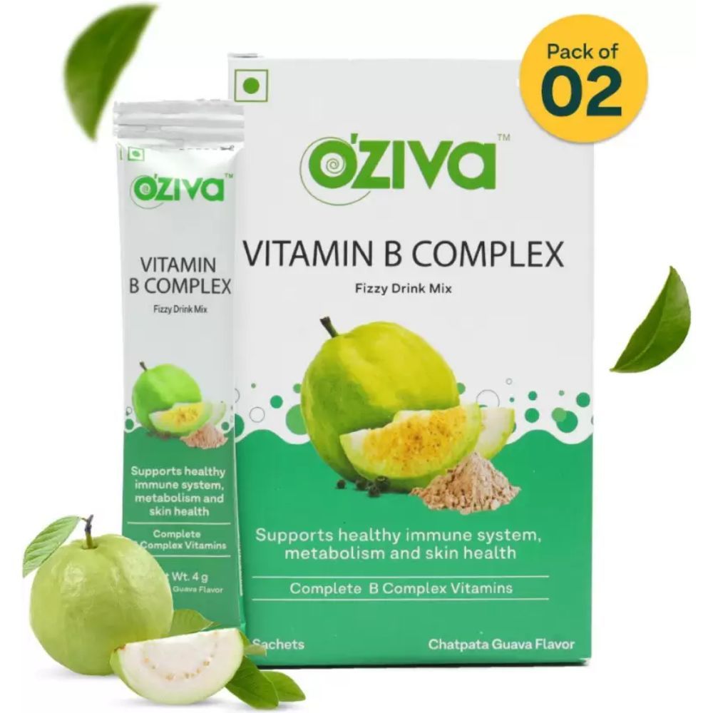 OZiva Vitamin BComplex Fizzy Drink Mix for Holistic Health,Guava ...