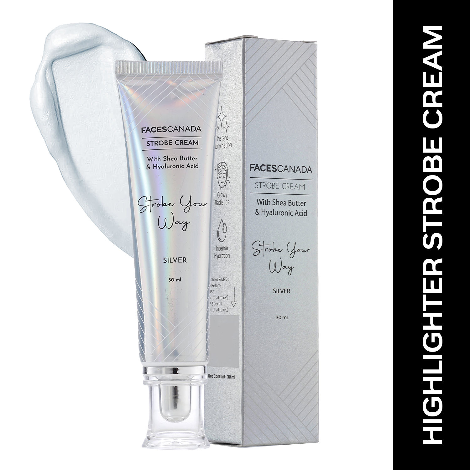 FACESCANADA Strobe Cream I Hyaluronic Acid I Shea Butter I Instant Hydration I Flawless Radiance ...