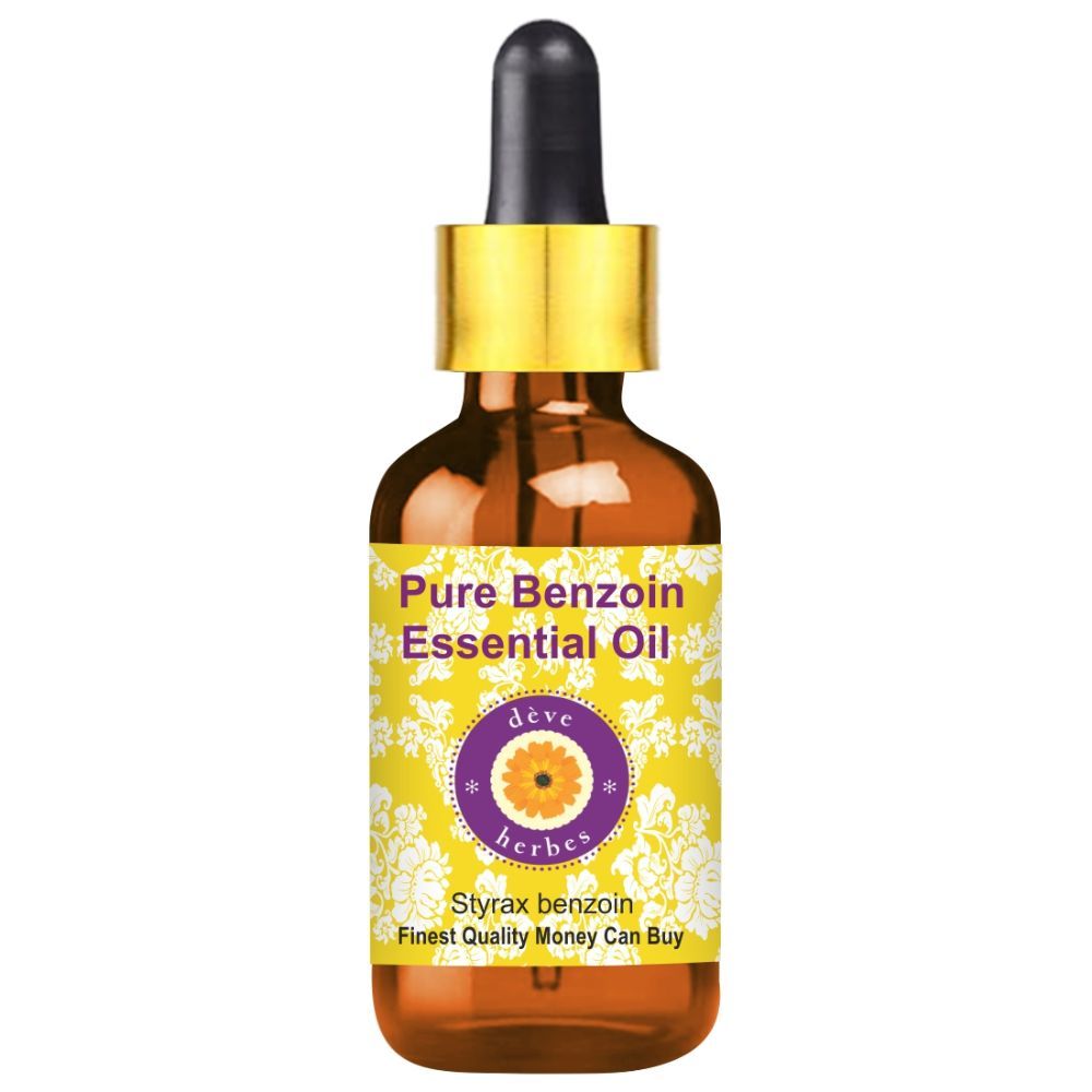 Deve Herbes Pure Benzoin Essential Oil (Styrax benzoin) with Glass ...