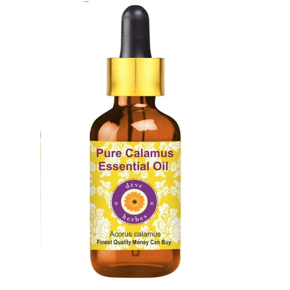 Deve Herbes Pure Calamus Essential Oil (Acorus calamus) with Glass ...