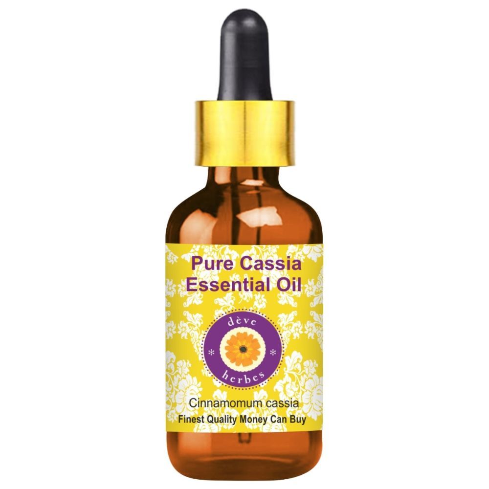 Deve Herbes Pure Cassia Essential Oil ( Cinnamomum cassia) with Glass ...