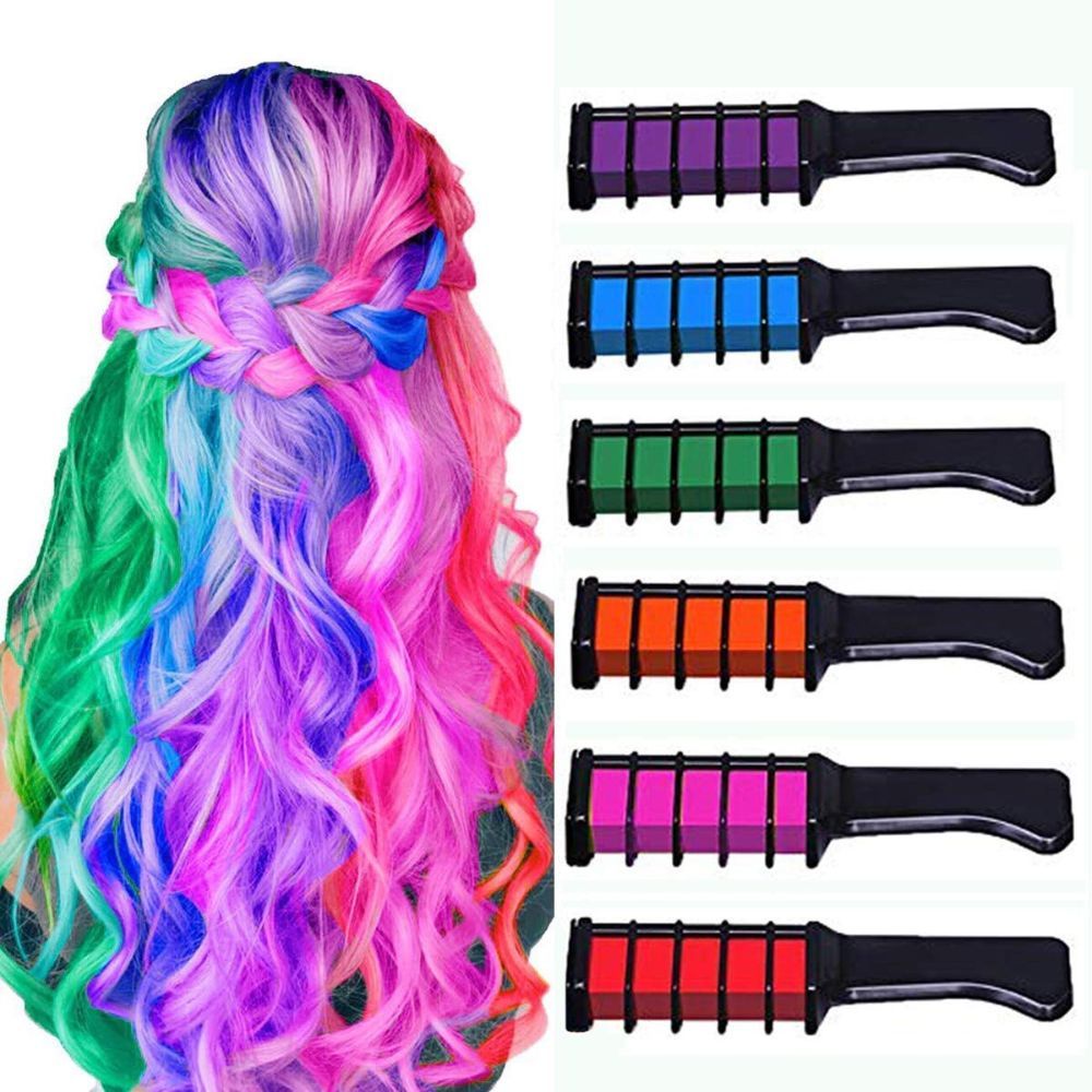 Favon Set Of 12 Hair Chalk Colored Temporary Rainbow Hair Color For ...