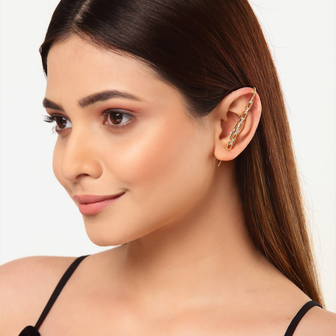 Ferosh Baroque Box Link Ear Clip