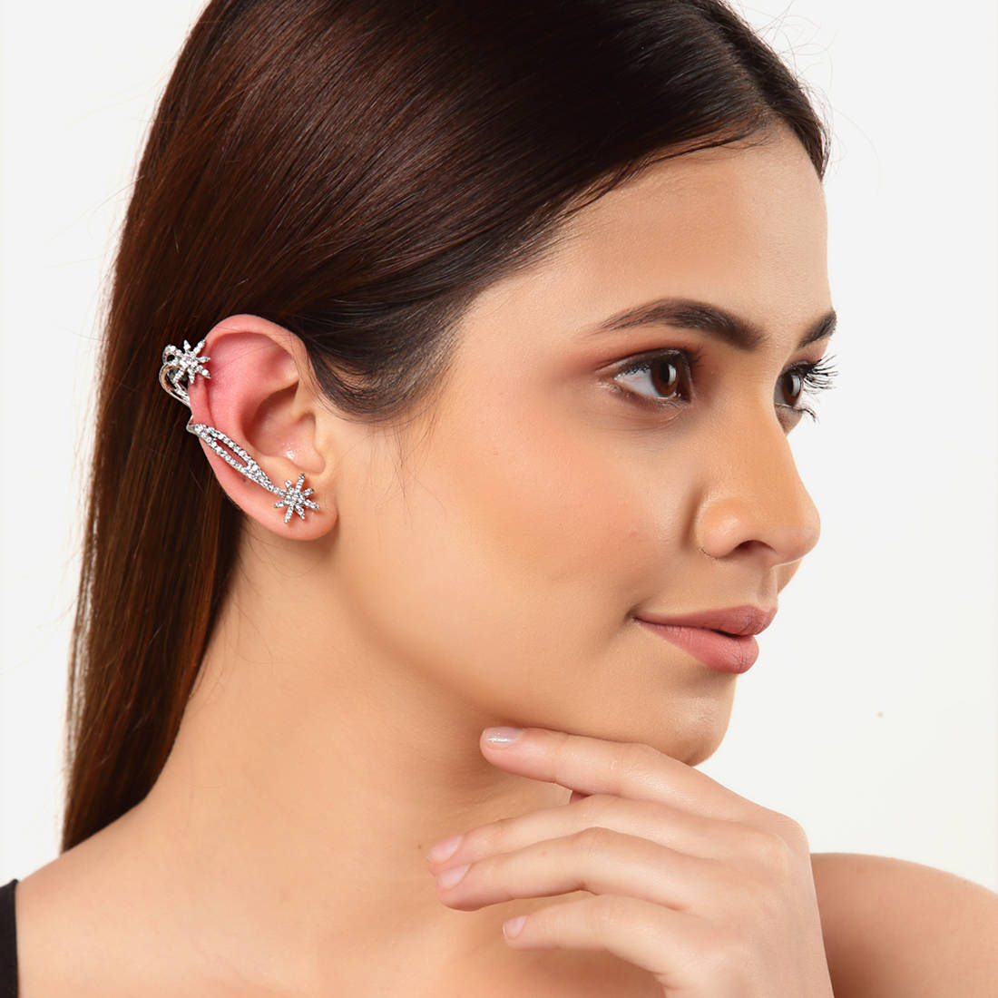 Ferosh Baroque Snowflake Ear Clips