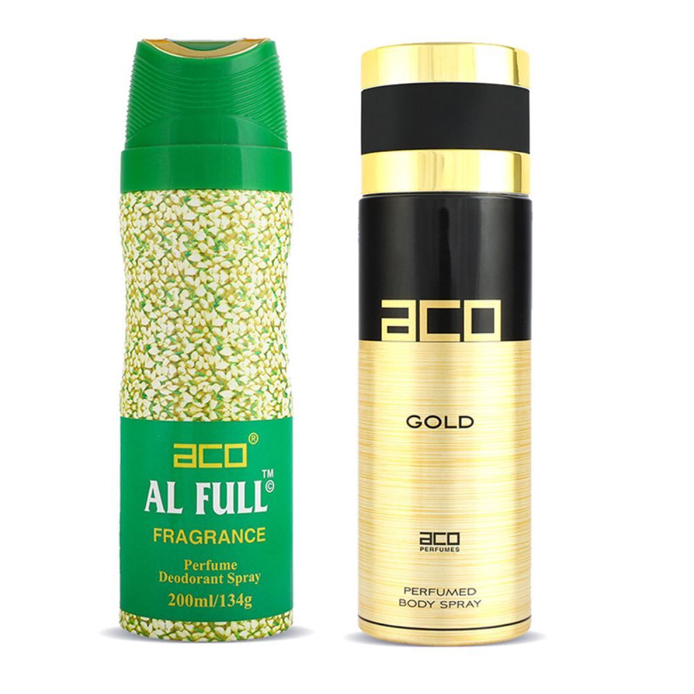 ACO PERFUMES Set of 2 Imported Deodorant Al Full & Gold Body Spray For ...